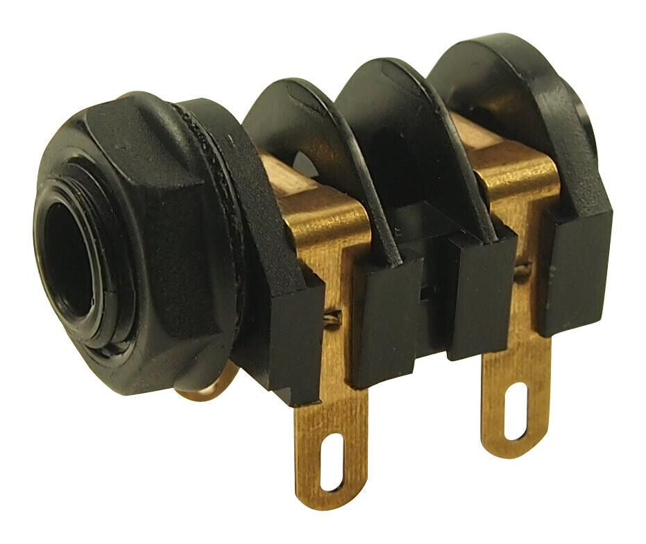 6.35mm Panel Mount Mono Jack Socket - CL11607 CLIFF ELECTRONIC COMPONENTS